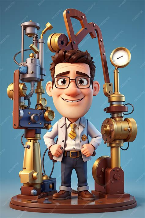 Premium Photo Inventor Cartoon Creative 3d Animation Illustration
