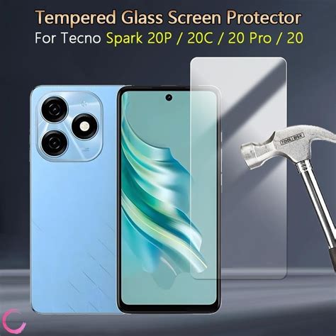 ปลดล็อคลายนิ้วมือสําหรับ Tecno Spark 20p 20c 20 Pro Hd Clear Slim 2 5d Anti Scratch 9h Tough