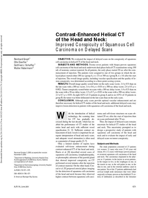 Helical Ct Of Head And Neck Pdf Ct Scan Head And Neck Cancer