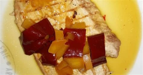 Lomo De Cerdo En Salsa Chutney De Durazno Receta De Nadia Flores Cookpad
