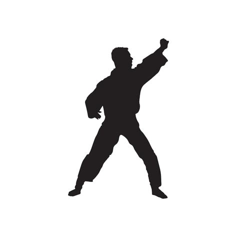 Premium Vector Japan Traditional Martial Art Karate Man Fighter In