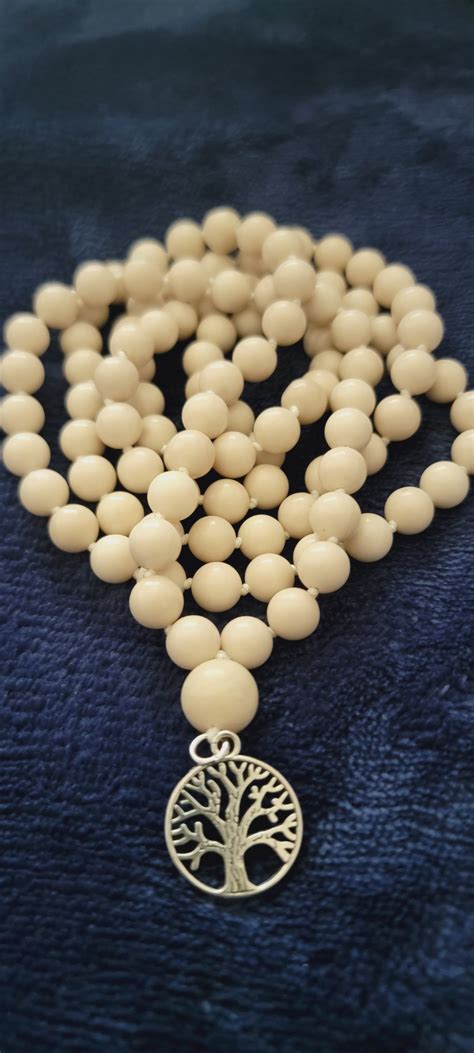 White Fossil Jasper Mala — Genevieve S Spiritual Healing Llc