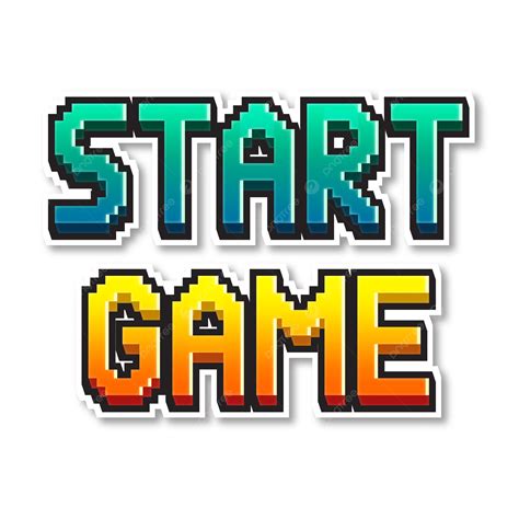Start Game Pixel Text Effect Vector Text Effects Games Pixels Png
