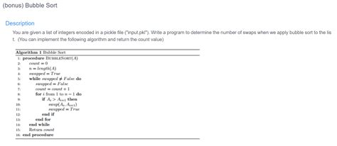 Solved You Are Given A List Of Integers Encoded In A Pickle Chegg