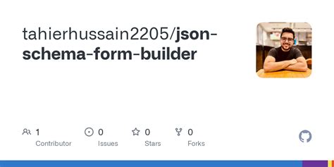 Github Tahierhussain2205json Schema Form Builder