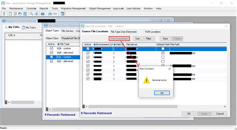 Source File Location Test Connection Results In General Error With