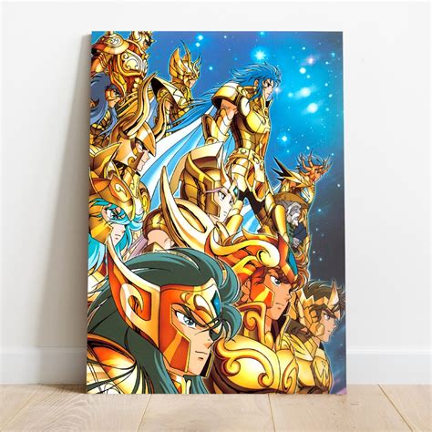 Placa Decorativa Cavaleiros de Ouro Cavaleiros do Zodíaco x cm Shopee Brasil