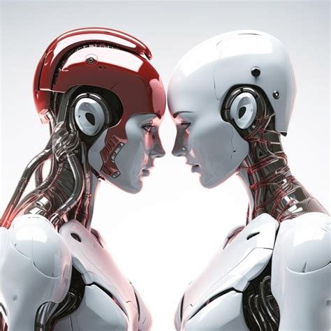 Premium Ai Image There Are Two Robots Facing Each Other With Their