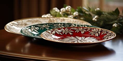 Premium Ai Image Beautiful Colourful Plates On The Table