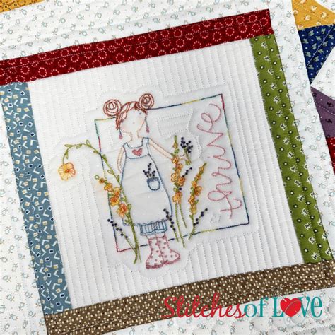 Garden Girls Hand Embroidery Block Of The Month