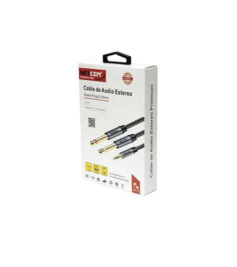 Netcom PE RS0109 Cable Audio MiniPlug 3 5mm A 2 Plug 6 35mm De 1 8 Metros