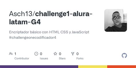 Github Asch Challenge Alura Latam G Encriptador B Sico Con Html