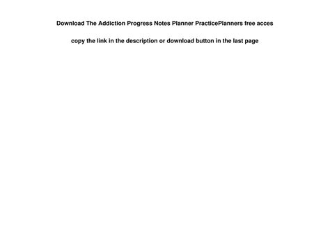 Ppt Download The Addiction Progress Notes Planner Practiceplanners Free Acces Powerpoint
