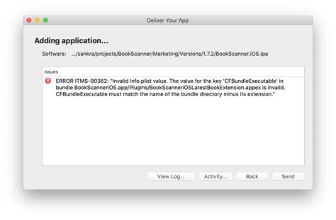 Error Itms 90362 Invalid Infoplist Value
