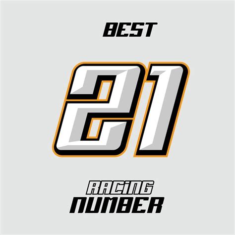 Vector Racing Number Template 21 17629153 Vector Art At Vecteezy