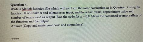 Solved A Question 3 Write A Matlab Script File Using