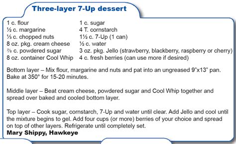 Three Layer Up Dessert Allamakee Clayton Electric Cooperative