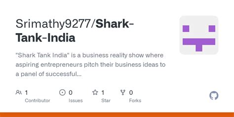 Github Srimathy9277shark Tank India Shark Tank India Is A