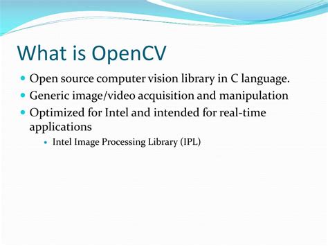 ppt opencv 2 3 tutorial powerpoint presentation free download id