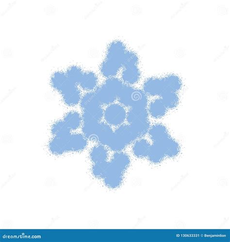 Blue Grainy Sowflake Stock Vector Illustration Of Season 130633331