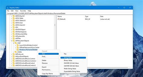 how to add a permanently delete option to the windows context menu