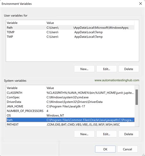 Setup Java Environment Variables Automationtestinghub