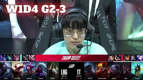 Lng Vs Tt Game 3 Week 1 Day 4 Lpl Spring 2024 Lng Gaming Vs Tt G3