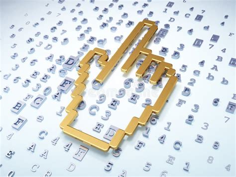 Web Development Concept Mouse Cursor On Circuit Stock Illustration