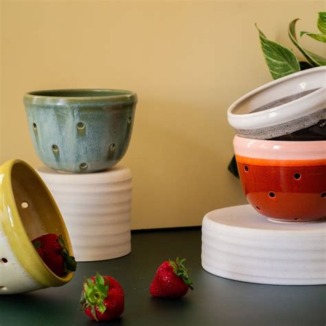 Ceramic Colander Etsy