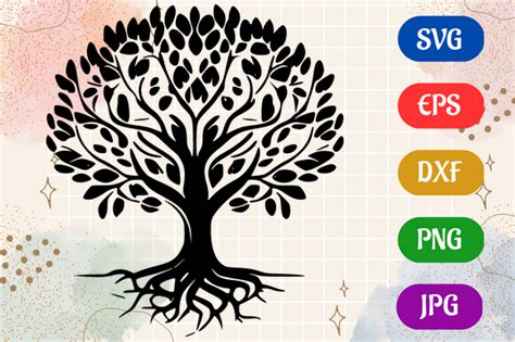 Tree Of Life Quality DXF Icon Cricut Graphic By Creative Oasis Creative Fabrica