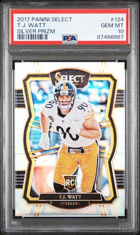 Panini Select Premier Level Silver Prizm T J Watt RC For Sale Online EBay