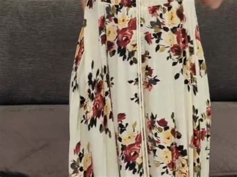 Long Floral Dress Tan High Heels Try On Sex With Milf Stella Eros Fap