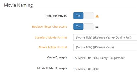 file renaming works folder renaming does not r radarr