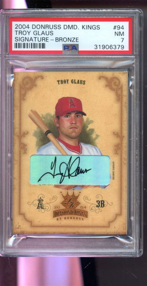 2004 Donruss Diamond Kings Troy Glaus Signed Autograph Auto Graded Card