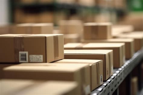 Premium AI Image Logistics Sorting Machine Conveyor Belt With Packing