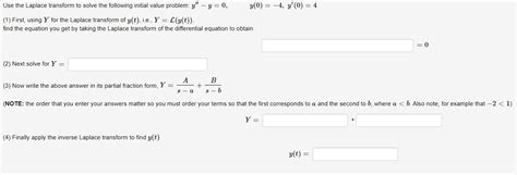 [solved] use the laplace transform to solve the following