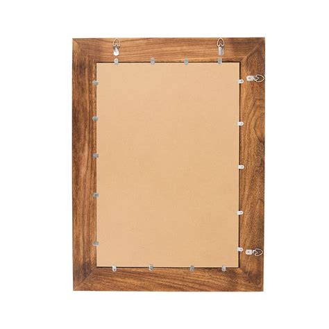 YOSHOOT Rustic Wooden Framed Wall Mirror Natural Wood Bathroom Vanity Mirror For Farmhouse