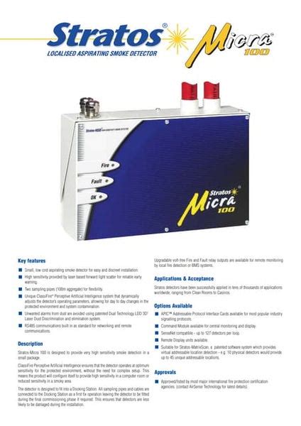Stratos Hssd 2 Sensetek Aspiratiesysteem