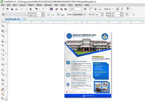 Desain Pamflet Ppdb Sma Smk Format Cdr Gratis Sobat Tutorial