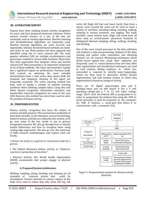 Iot Based Human Activity Recognition And Classification Using Machine Learning Pdf