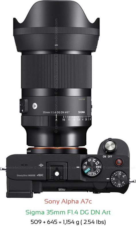 Sony A7c Camera And Sigma 35mm F1 4 DG DN Art Lens