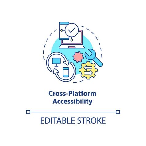 Cross Platform Accessibility Concept Icon Synchronization With Devices