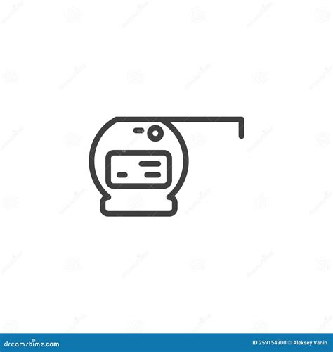 Laser Tape Measure Line Icon Stock Vector Illustration Of Line Tape