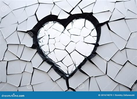 Broken Glass Heart Generative Ai Stock Illustration Illustration Of