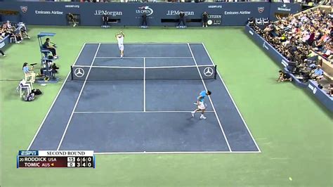 Andy Roddick Vs Bernard Tomic Us Open 2012 R2 Hd Youtube