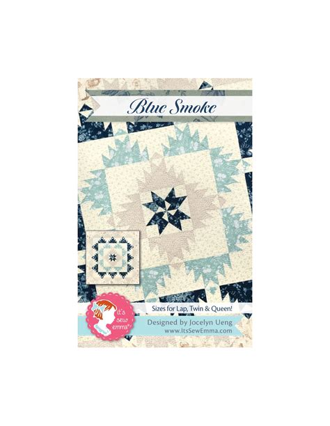 Its Sew Emma Blue Smoke Quilt Pattern Cartamodello