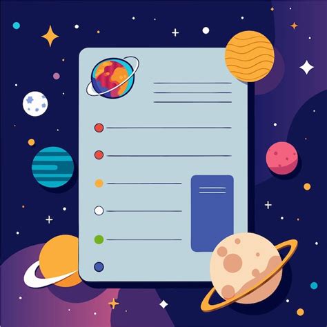 A Space Chart With A Space Chart That Says Quot Space Quot Premium Ai Generated Vector
