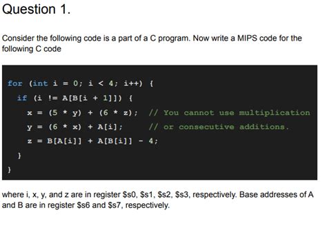 Solved Question Consider The Following Code Is A Part Of Chegg
