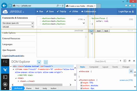Internet Explorer 11 Ie 11 Developer Tools Inspect Css Focus