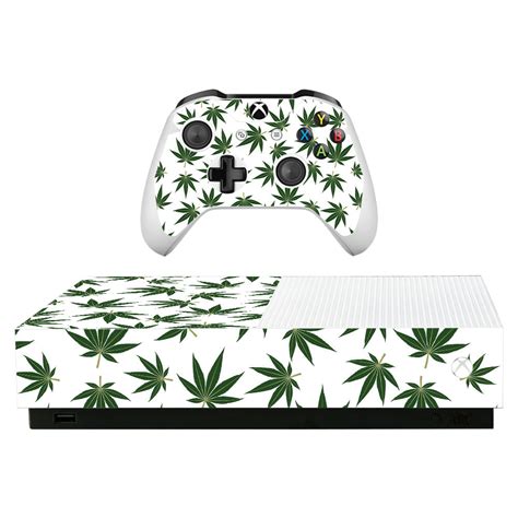 Pot Leaves Green Skin For Microsoft Xbox One S All Digital Edition